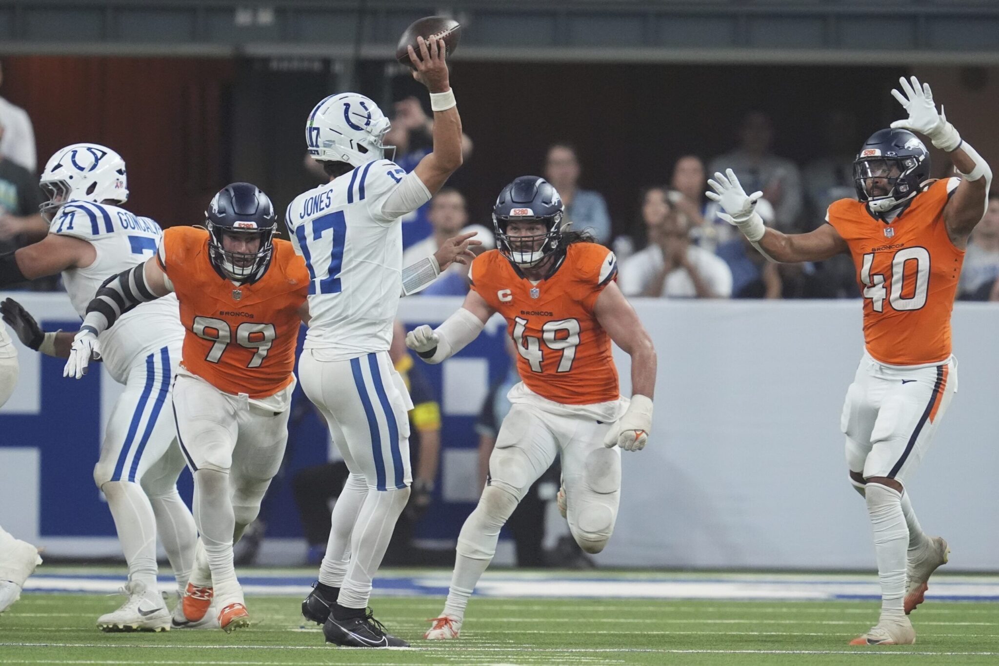 Zach Allen not concerned about lacking pass rush in Colts loss | Broncos notebook - Denver Gazette