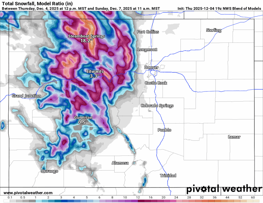 How much snow will Colorado, ski areas get?