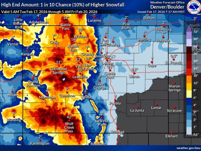 Widespread snow totals of 18-plus inches expected across Colorado's ...
